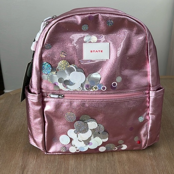 state bags | Accessories | State Bags Metallic Kane Kids Travel Pink ...